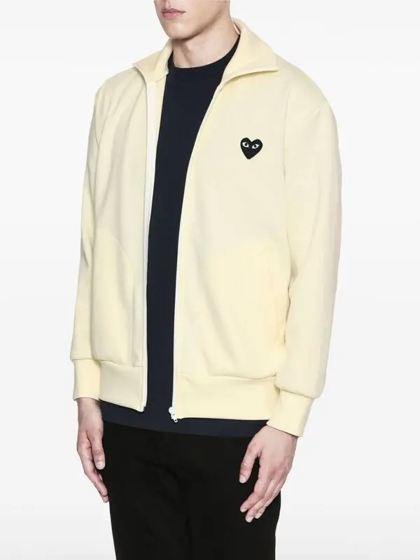 Play Comme Des Garcon Big Heart Zip-up Sweatshirt