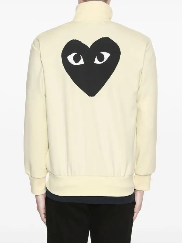 Play Comme Des Garcon Big Heart Zip-up Sweatshirt