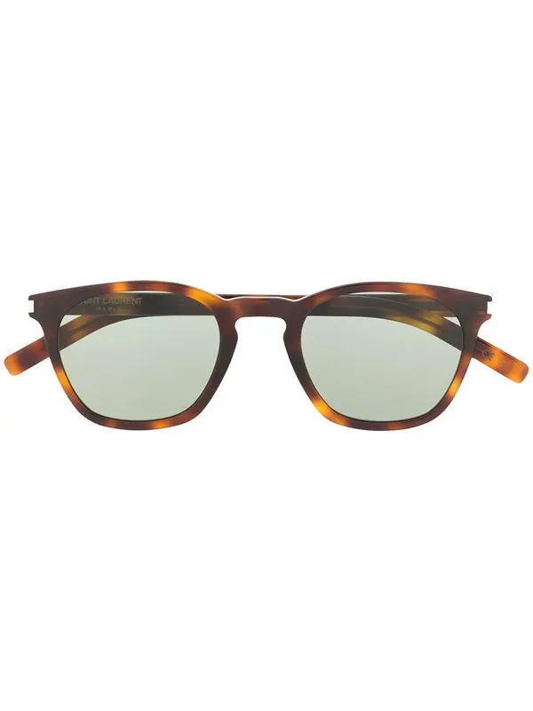 Saint Laurent Square Frame Sunglasses - Brown