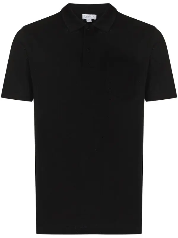 Sunspel Riviera Polo Shirt - Black