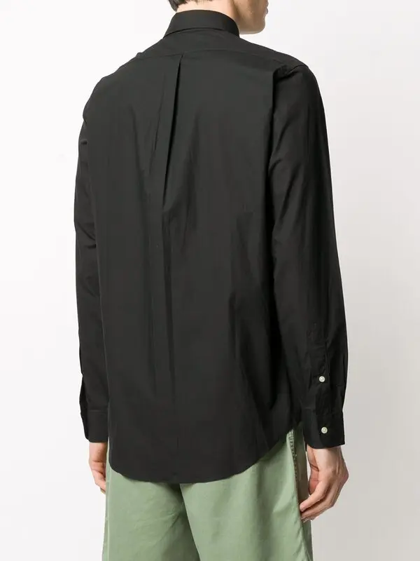 Polo Ralph Lauren Embroidered Logo Cotton Shirt - Black