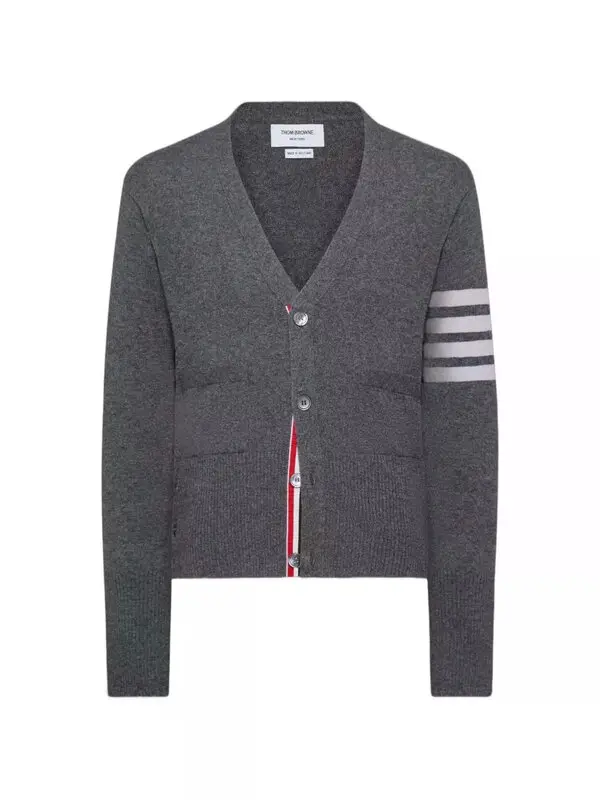 Thom Browne 4-bar Cashmere Cardigan - Grey