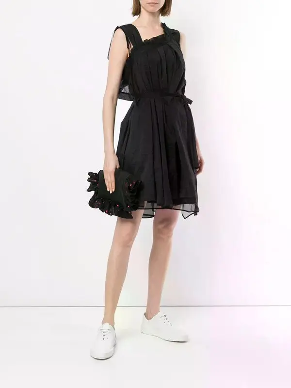 SHANSHAN RUAN Pleated Short Dress