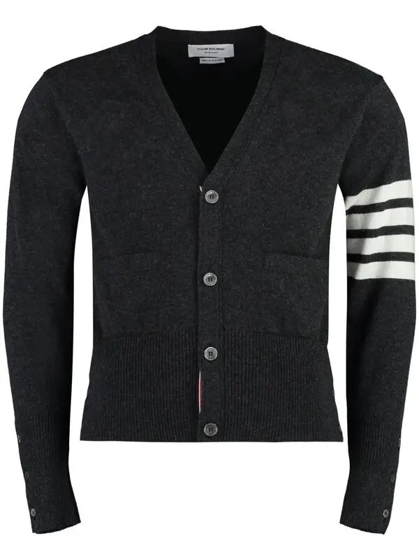 Thom Browne 4-bar Cashmere Cardigan - Grey