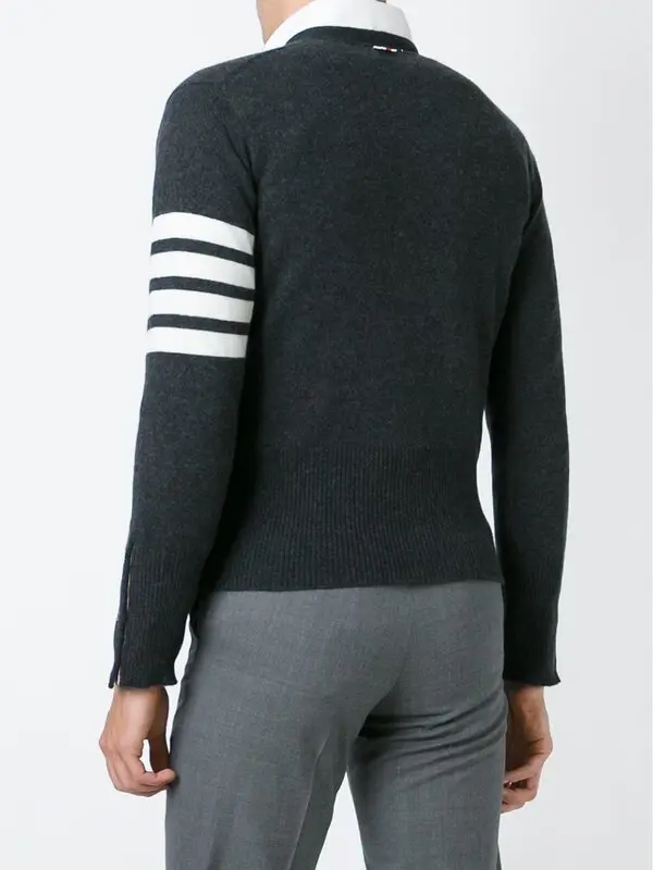 Thom Browne 4-bar Cashmere Cardigan - Grey