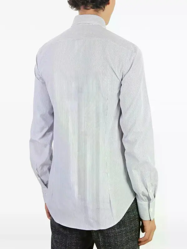 DELL'OGLIO Fine-stripe Shirt - White