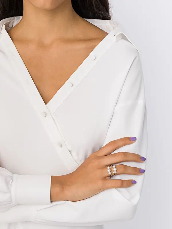 TASAKI 18kt Danger Signature Ring - Silver