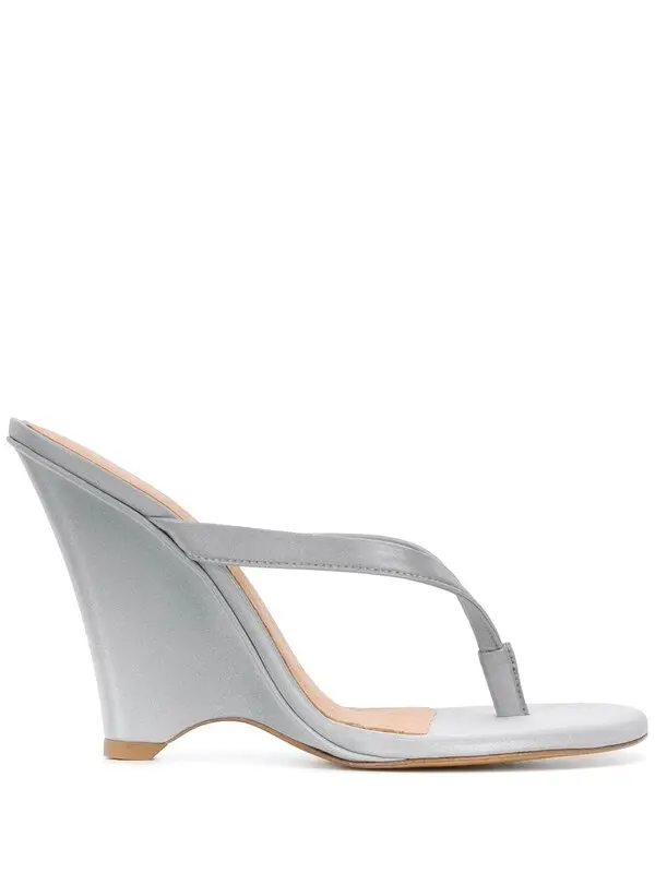Yeezy 110 Wedge Thong Sandals In Silver 70% Off Editorialist