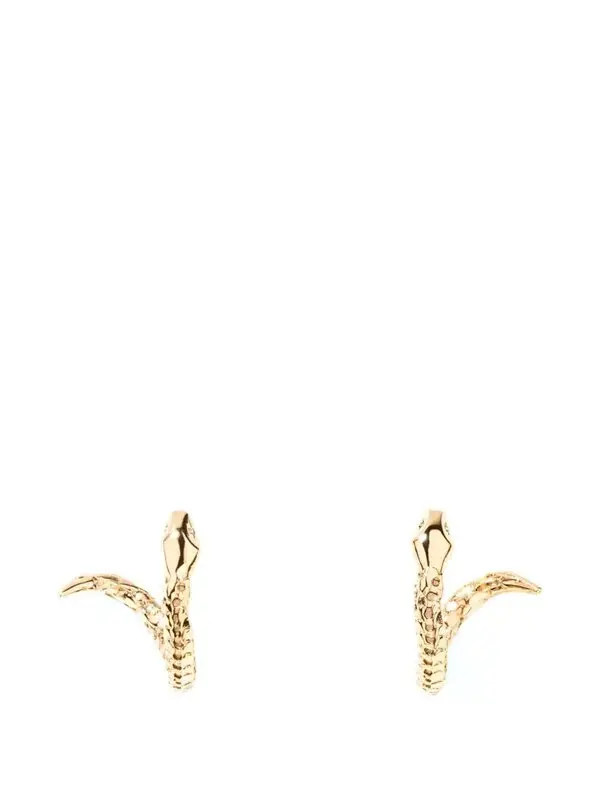 AURÉLIE BIDERMANN Snake Hoop Earrings - Metallic