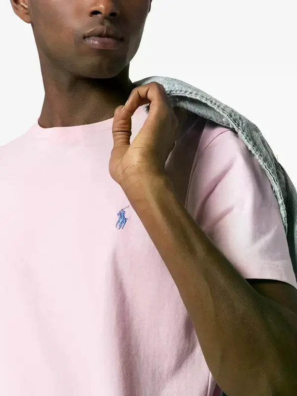Polo Ralph Lauren Logo Embroidered T-shirt - Pink