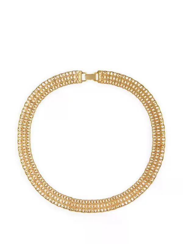 MONET 1970's Watchband Necklace - Gold