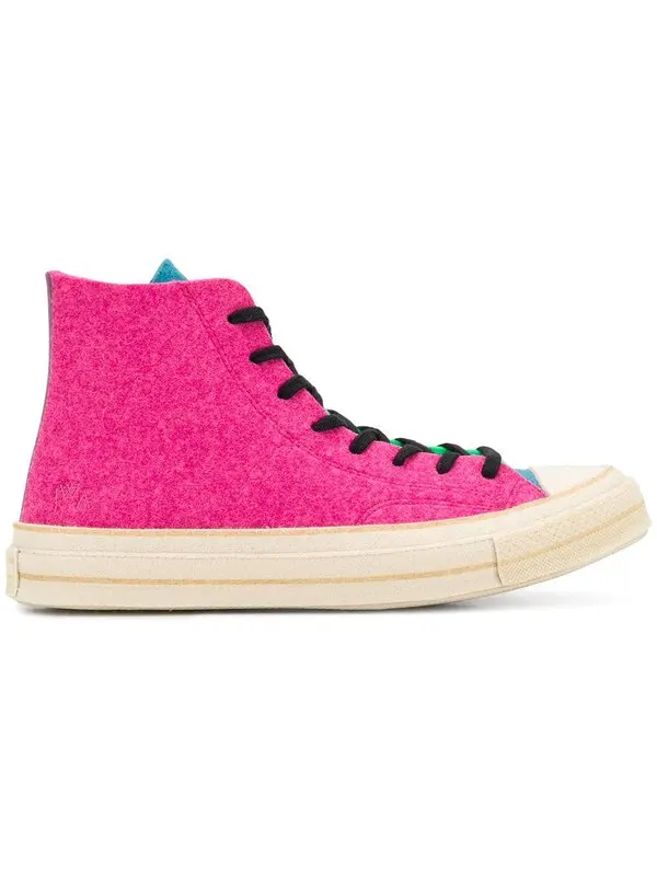 CONVERSE X Jw Anderson Chuck 70 Hi Felt Sneakers - Pink