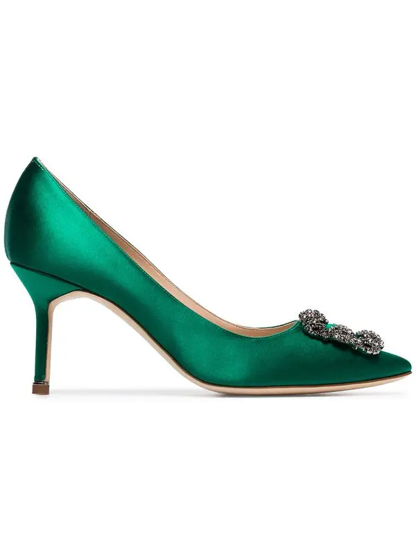 Manolo Blahnik Hangisi 70mm Appliqué Pumps
