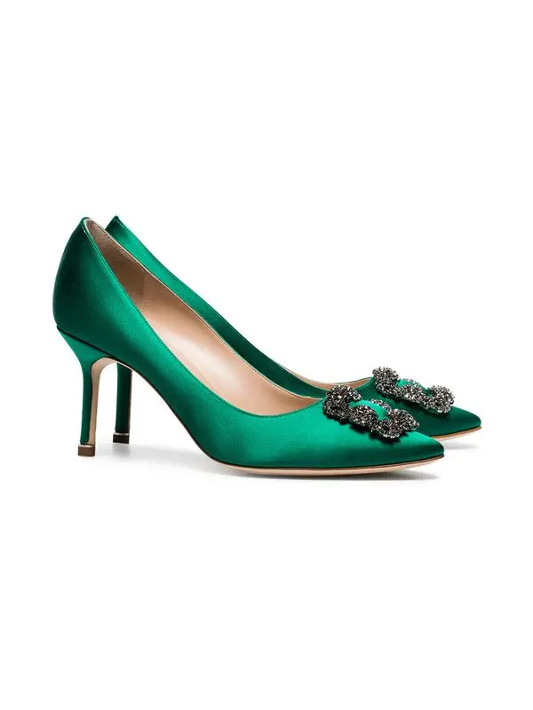 Manolo Blahnik Hangisi 70mm Appliqué Pumps
