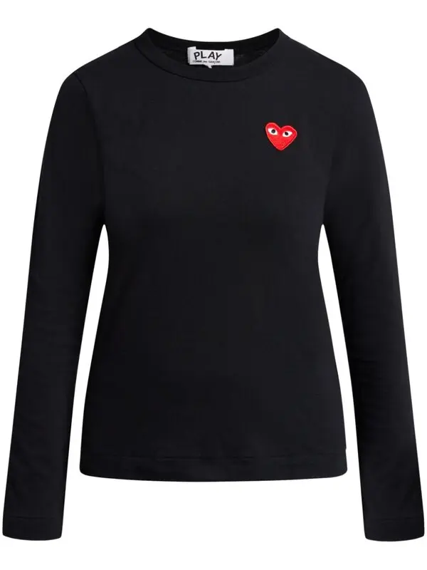 Play Comme Des Garcon Heart Logo T-shirt - Black