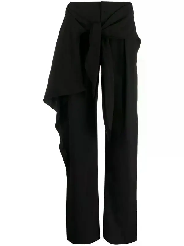 Chloé Tie Front Wide Leg Trousers