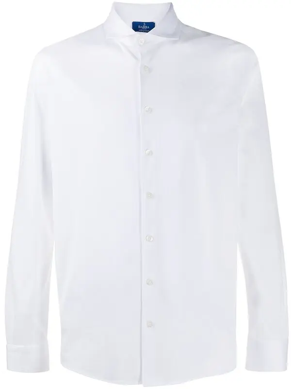 BARBA NAPOLI Buttoned Cotton Shirt - White