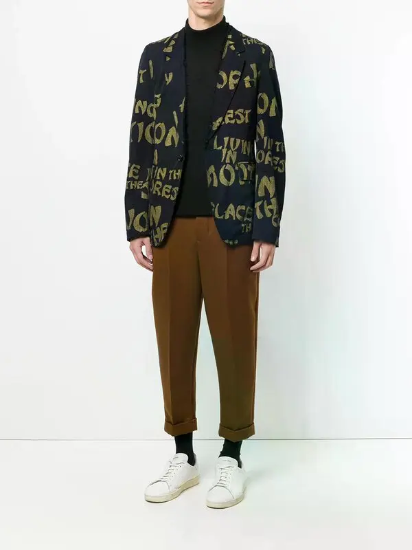 Comme Des Garçons Typographic-print Blazer