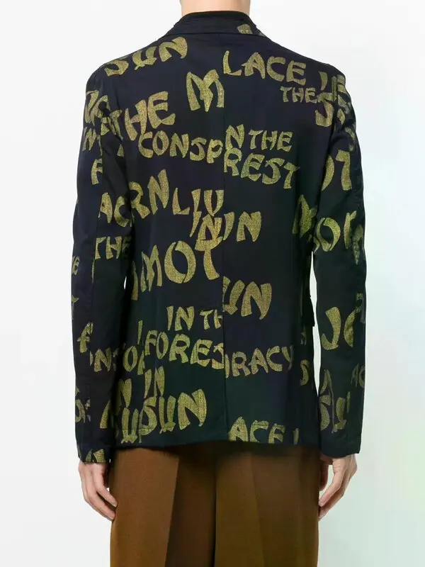 Comme Des Garçons Typographic-print Blazer