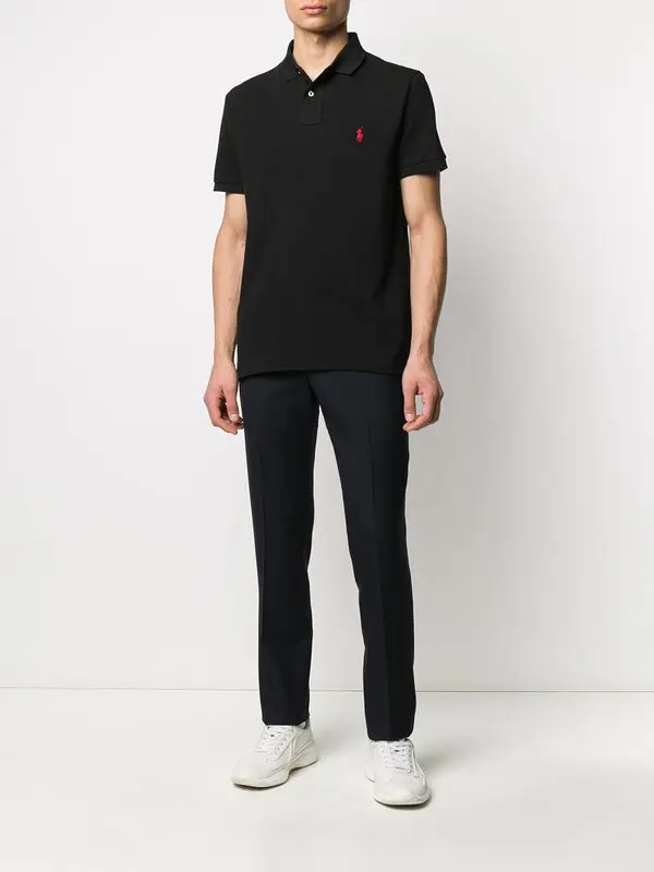 Polo Ralph Lauren Embroidered Logo Polo Shirt - Black