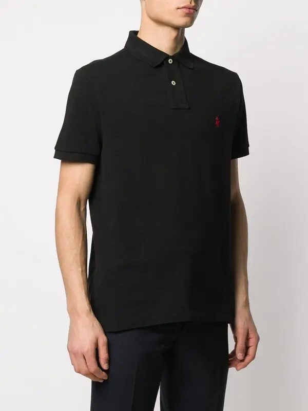 Polo Ralph Lauren Embroidered Logo Polo Shirt - Black
