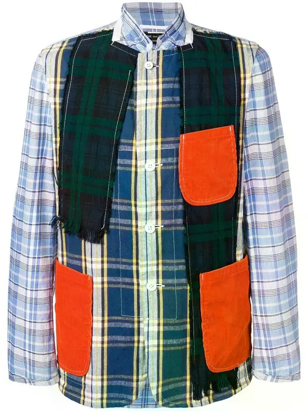 Comme Des Garçons Checked Patchwork Jacket
