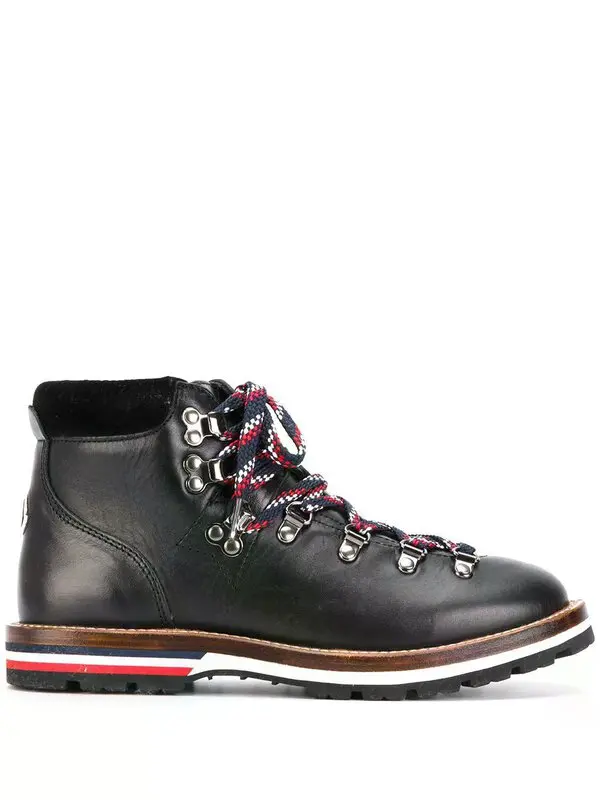 Moncler Blanche Lace-up Boots - Black