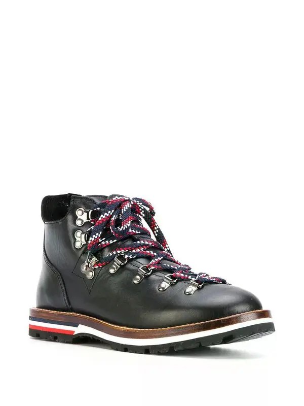 Moncler Blanche Lace-up Boots - Black