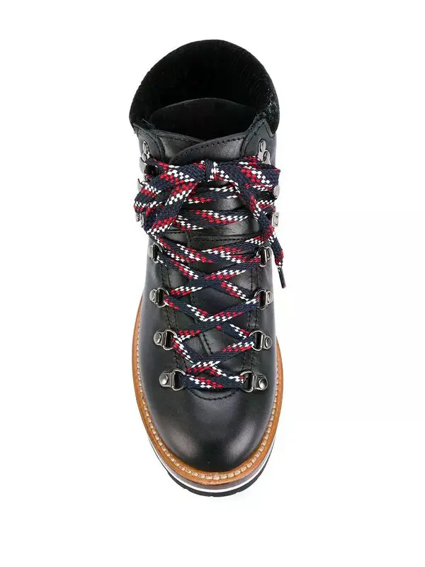 Moncler Blanche Lace-up Boots - Black
