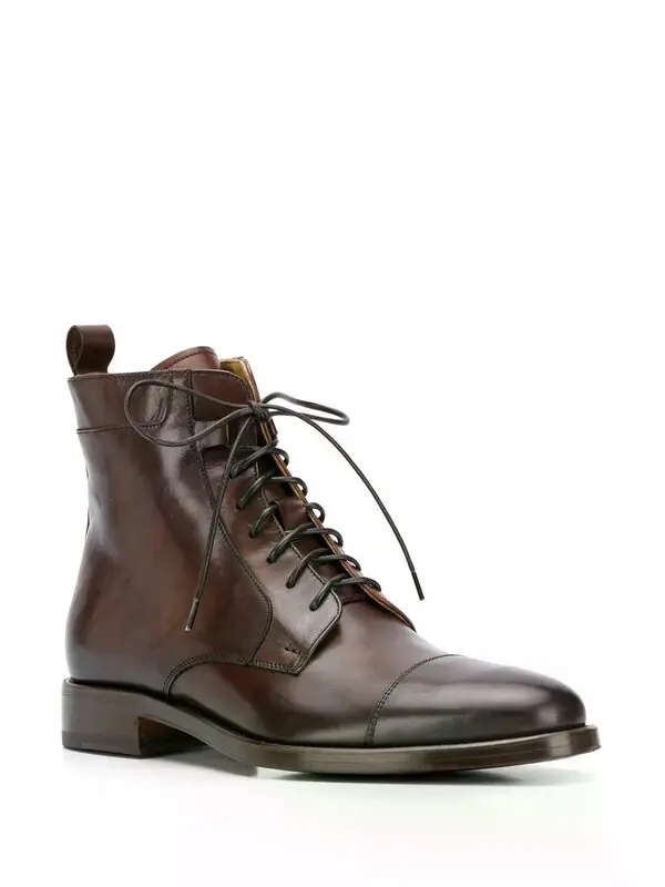 SCAROSSO Leather Lace-up Boots