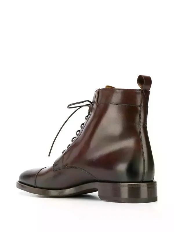 SCAROSSO Leather Lace-up Boots