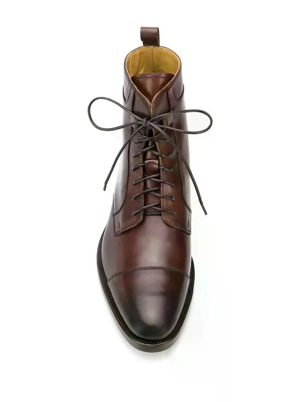 SCAROSSO Leather Lace-up Boots