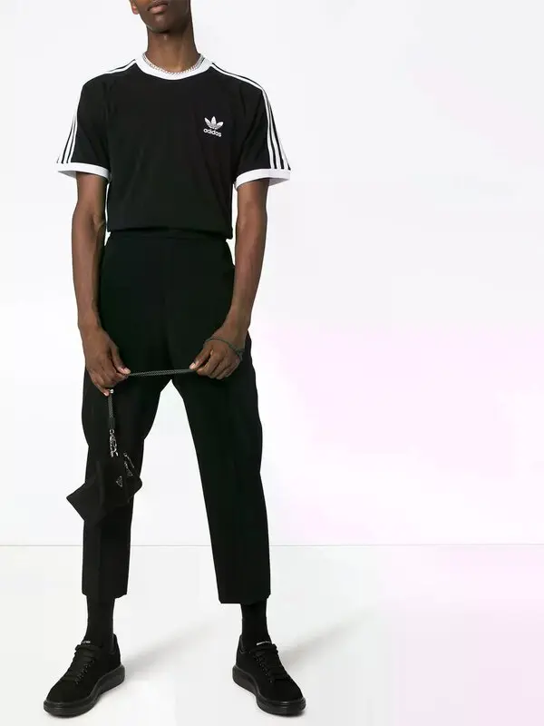 Adidas Embroidered Trefoil Motif T-shirt - Black