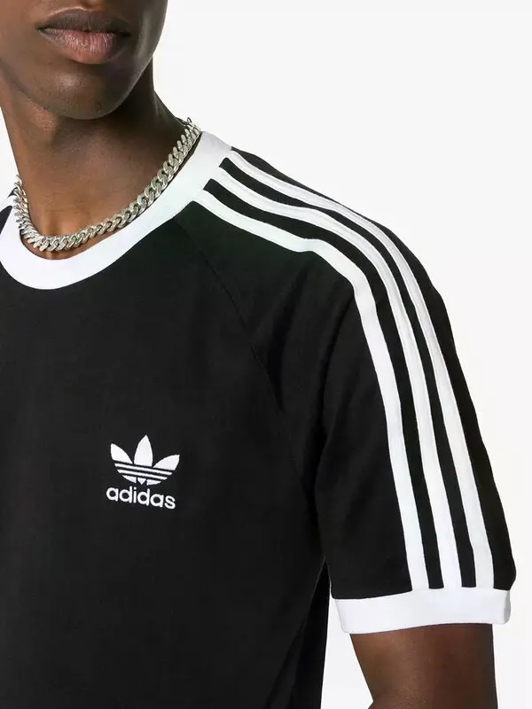 Adidas Embroidered Trefoil Motif T-shirt - Black