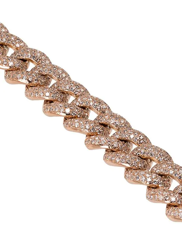 Shay 18k Pavé Diamond Link Bracelet - Rose Gold