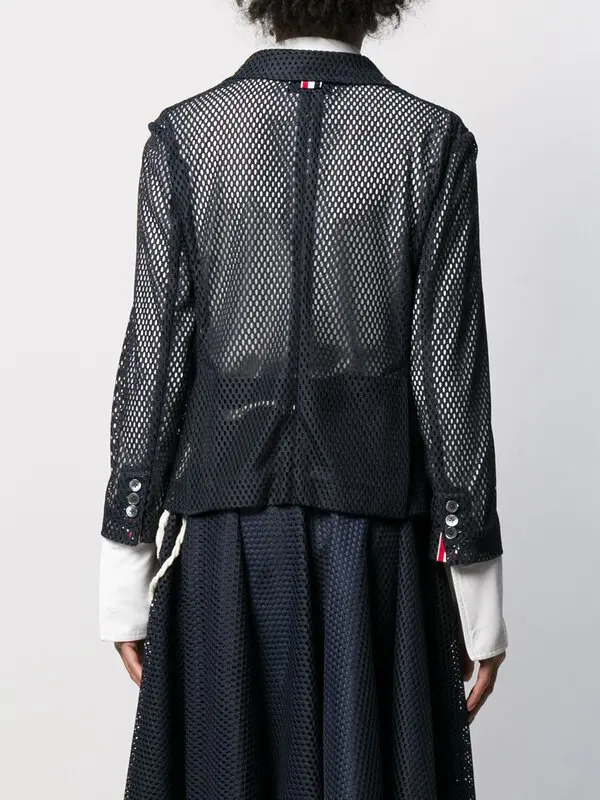 Thom Browne Mesh Cut-out Blazer