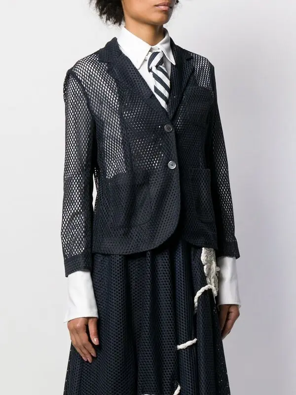 Thom Browne Mesh Cut-out Blazer