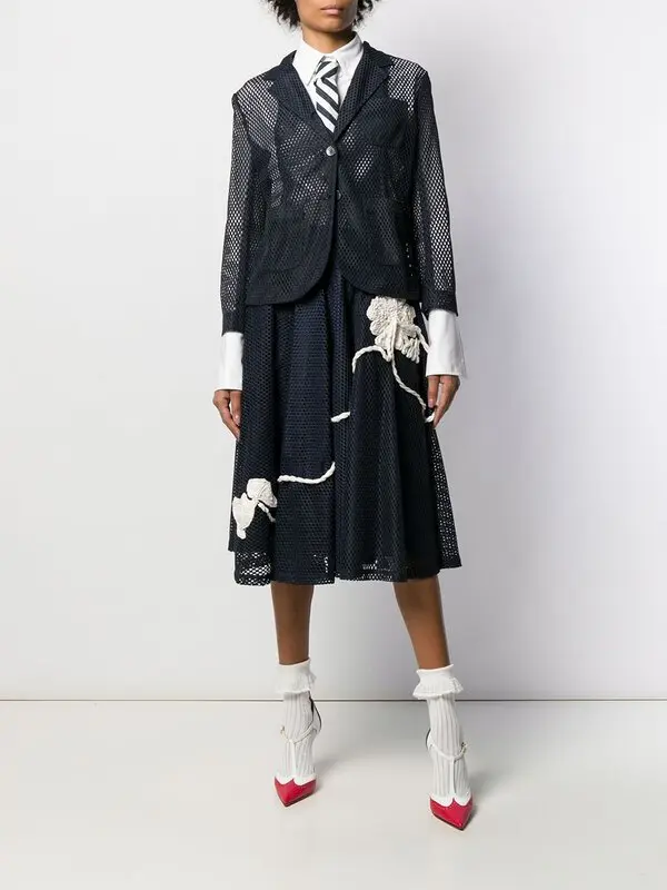 Thom Browne Mesh Cut-out Blazer