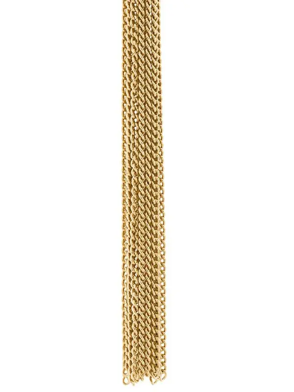 Saint Laurent Monogram Mini Tassel Earrings