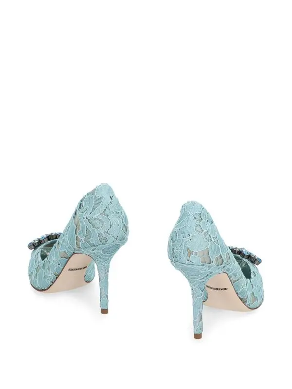 Dolce & Gabbana 90mm Lace Brooch Pumps