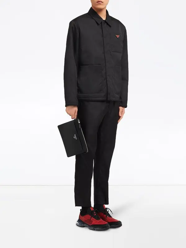 Prada Logo Saffiano Leather Clutch