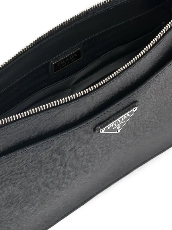 Prada Logo Saffiano Leather Clutch