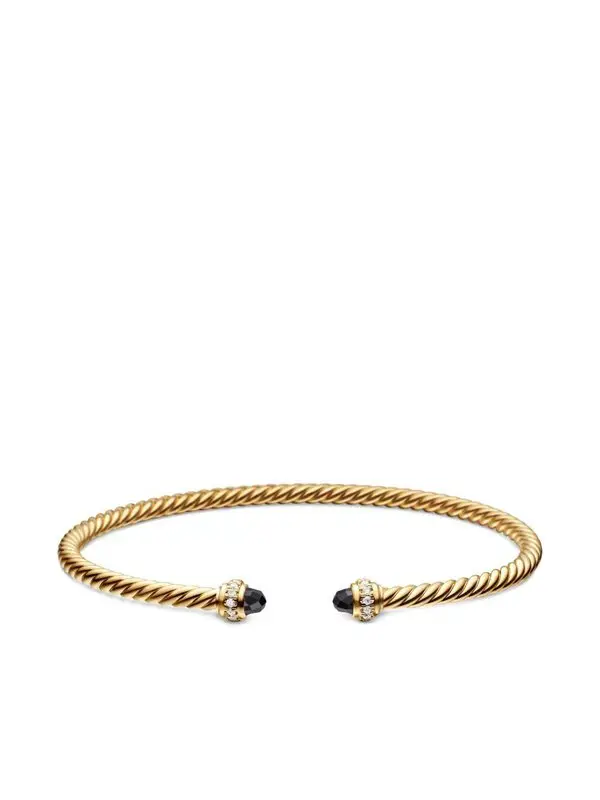 David Yurman 18kt Yellow Cablespira Diamond Bracelet - Gold