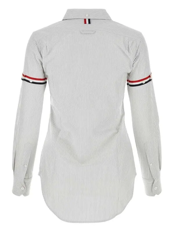 Thom Browne Vertical-stripe Shirt With Rwb Detailing