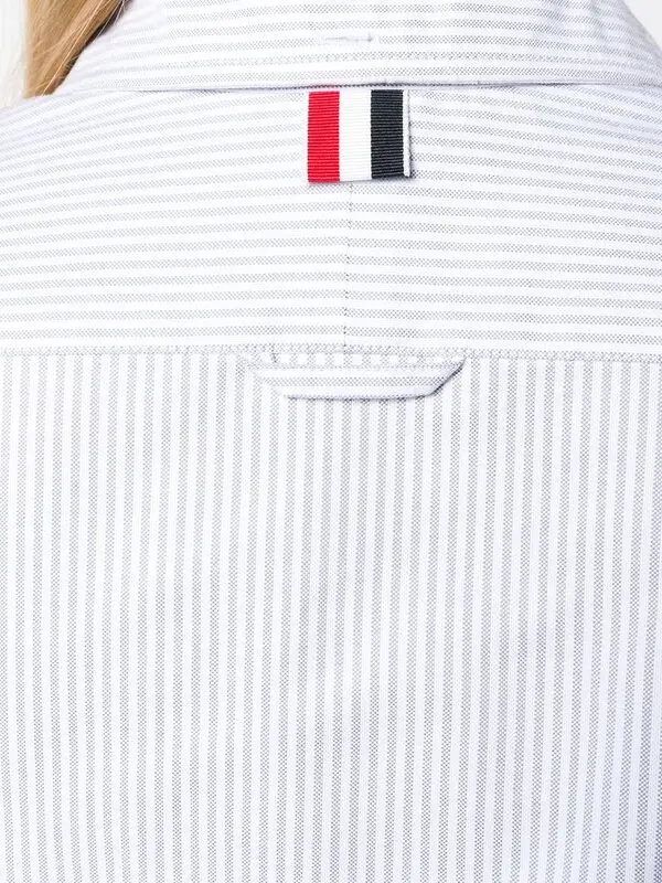 Thom Browne Vertical-stripe Shirt With Rwb Detailing
