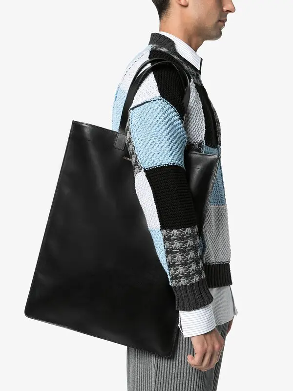 Comme Des Garçons Logo Print Tote Bag