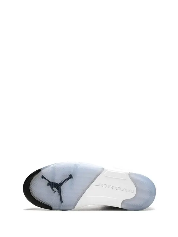JORDAN Air 5 Retro Metallic Silver Sneakers - White