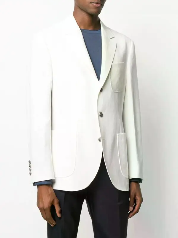 Brunello Cucinelli Single-breasted Linen Blazer