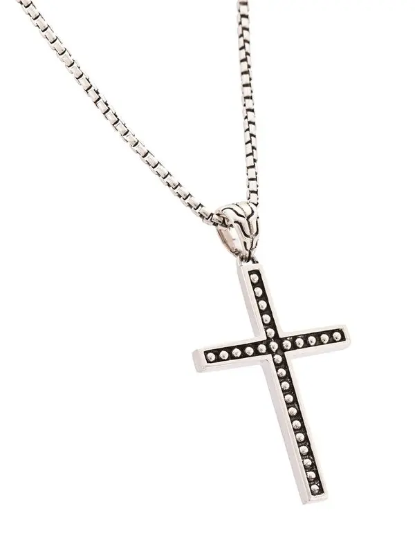 John Hardy Jawan Cross Pendant Necklace - Metallic