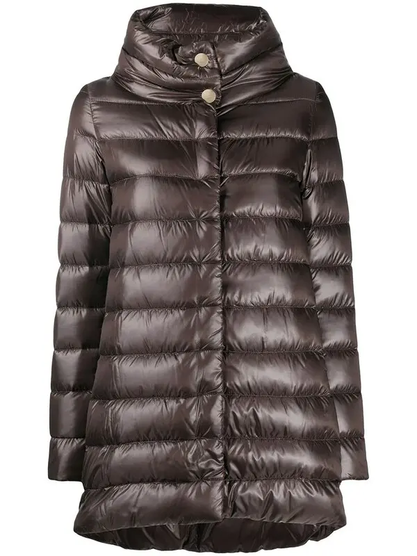 Herno Amelia High-neck Coat - Brown